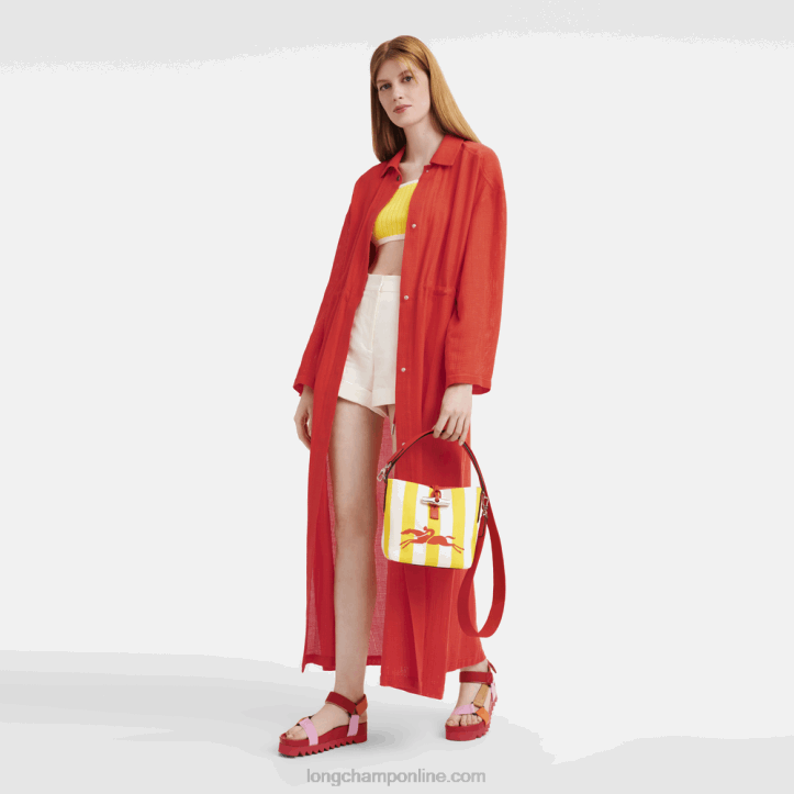 Yellow/White F8FL245 Roseau Essential Bucket bag XS Women Longchamp ...